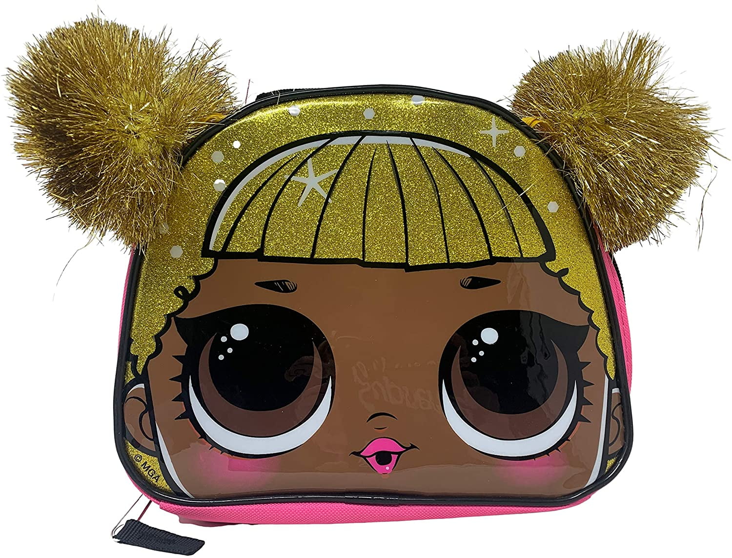 LOL Head Shaped Lunch Bag with Poms & Ears - Walmart.com