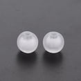 20 pc Frosted Acrylic Beads Bead in Bead Round White 16mm Hole: 3mm ...