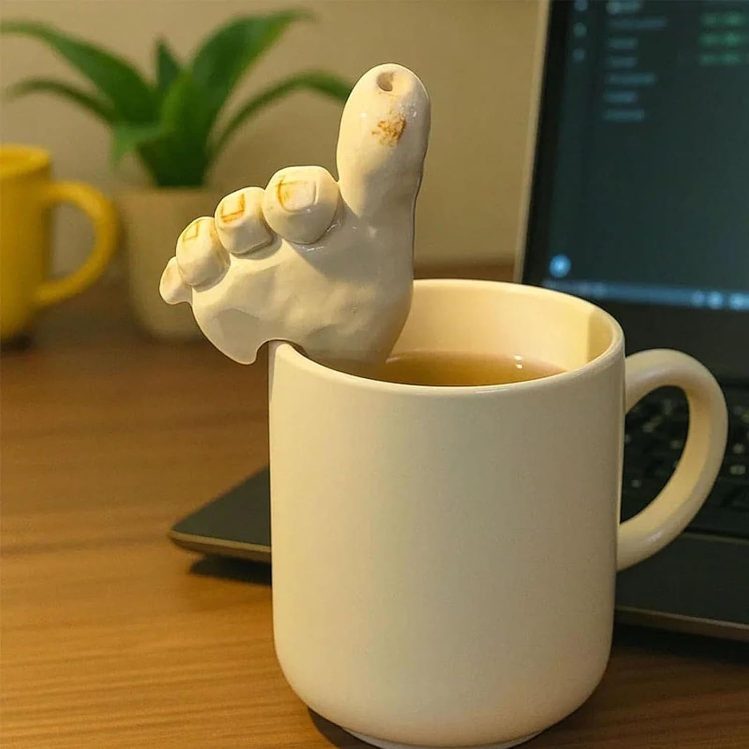 Click here for Generic Toe Shaped Ceramic Straw  Reusable Novelty... prices