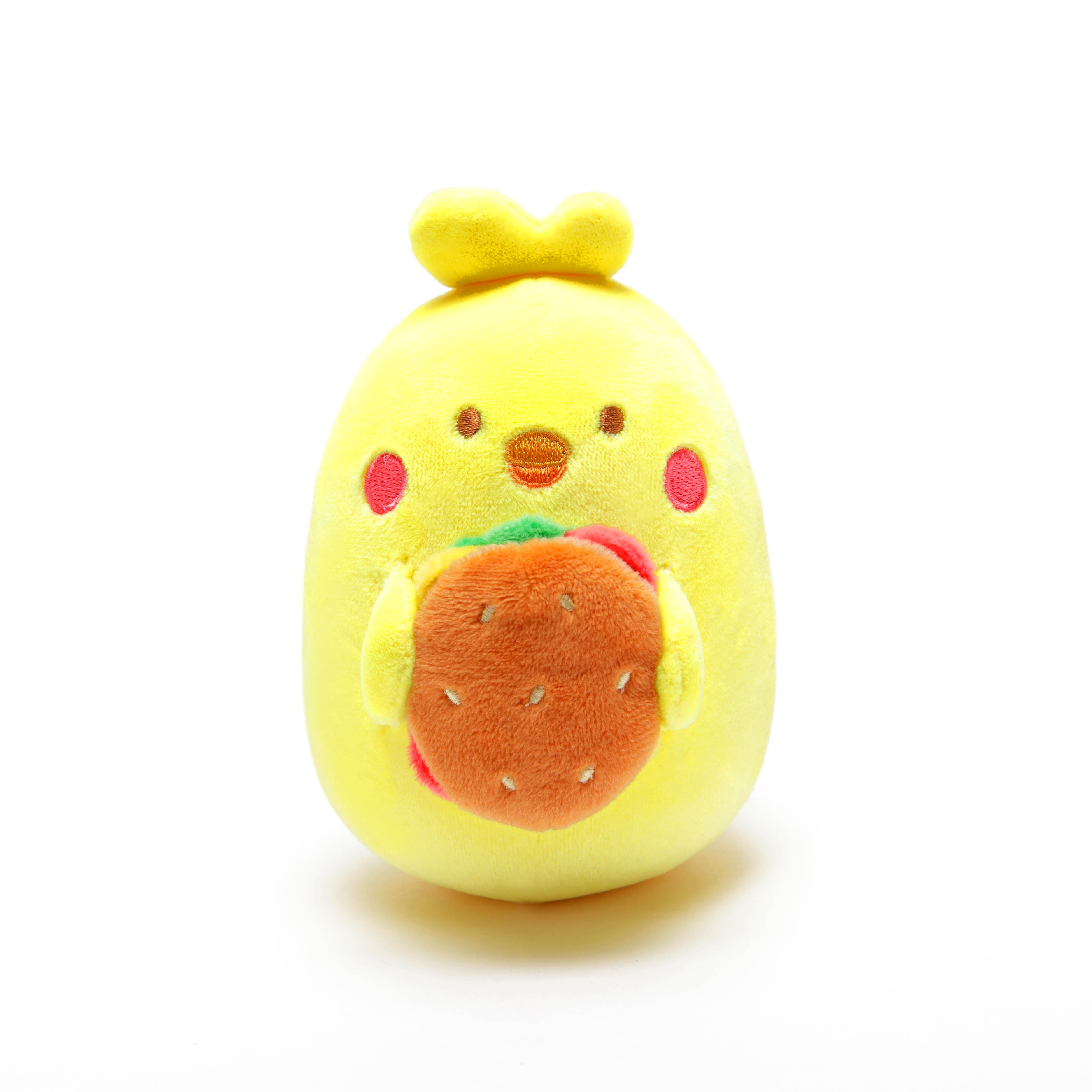 Anirollz Food Plush Stuffed Animal Chicken Burger Toy Squishy Mini Ball ...
