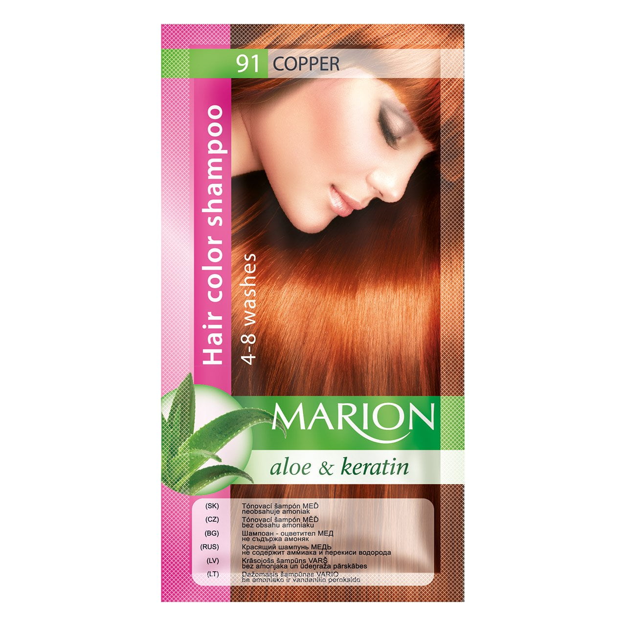 Marion Gray Hair Color Shampoo Hair Dye Kit with Aloe and Keratin (2 ...
