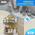Corner Shower Caddy, 2 Pack Adhesive Bathroom Shower Corner Organizer ...