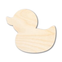 Unfinished Wood Cute Rubber Duck Shape | DIY Craft Cutout | up to 46 ...