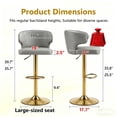 JUFU Bar Stools Set of 4 Adjustable Swivel Bar Stools with Back and ...
