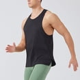 biudgviw Men's Workout Tank Tops Quick Dry Sleeveless Muscle Shirt Side ...
