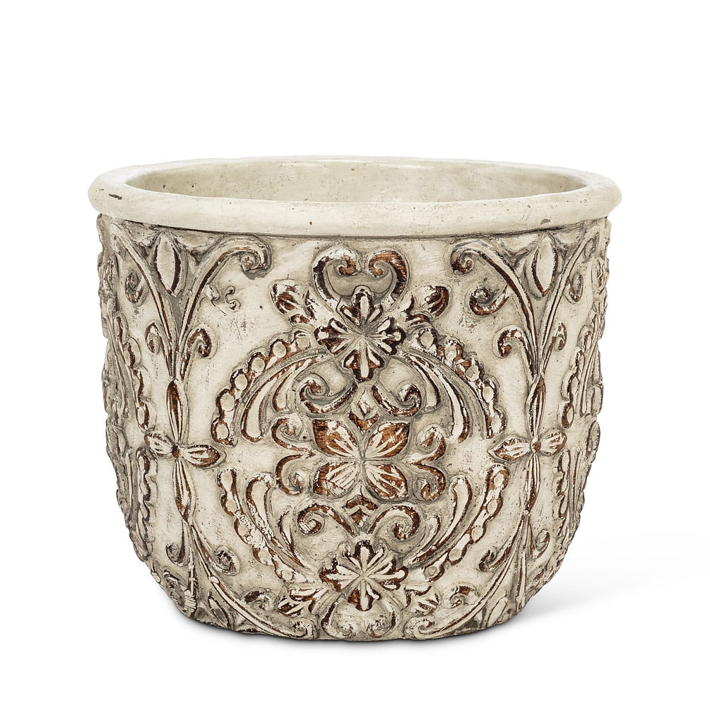 Set of 12 Large Round Embossed Planter - Walmart.com