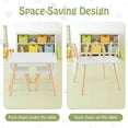 Exdeerjoy 3 Pieces Kids Table & Chairs Set Children Wooden Furniture ...