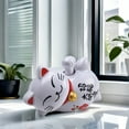 Solar Powered Chinese Lucky Waving Cat Beckoning Maneki Neko fortune ...