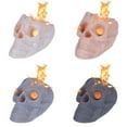 Darzheoy Halloween Fire Pits Skulls, Skeleton Flame Ceramic for Bonfire ...