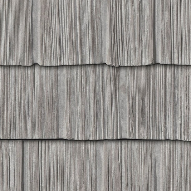 The Foundry 10"W x 62 1/2"L Exposure, Vinyl Staggered Shakes (23 Panels ...