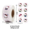 500Pcs/Roll Sanrio Stickers Kawaii Hello Kitty Melody Kuromi ...