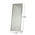 Noble House Paisley Modern Rectangular Standing Mirror - Stainless ...
