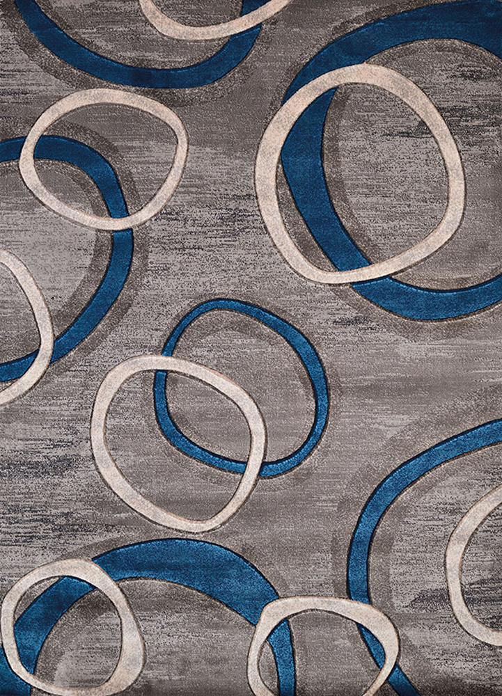 United Weavers Contours Area Rug 702 33472 Cul De Sac Grey Swirls Rings ...