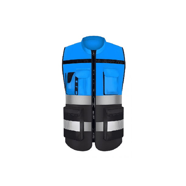 Chaleco De Seguridad Reflejante Industrial Superbrillante AZUL XL ...