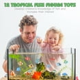 Set of 2 Models Craft Figurines Artificial Fish Tank with Moving Fish ...