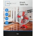 Mainstays New Retro Metal 8 inch Oscillating Table Fan in Red - Walmart.com