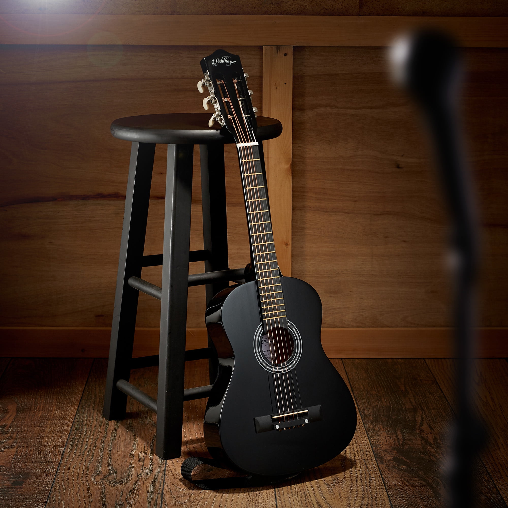 Black Acoustic Guitars Wallpaper