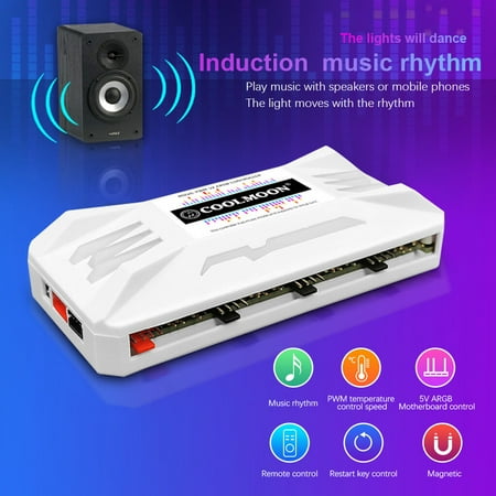 Coolmoon Cooling Chassis Fan Remote Controller; RGB Fan Controller ...
