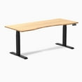 Desky Dual Ergo Edge Sit Stand Desk - Dark Bamboo / 60 X 30 Inches ...