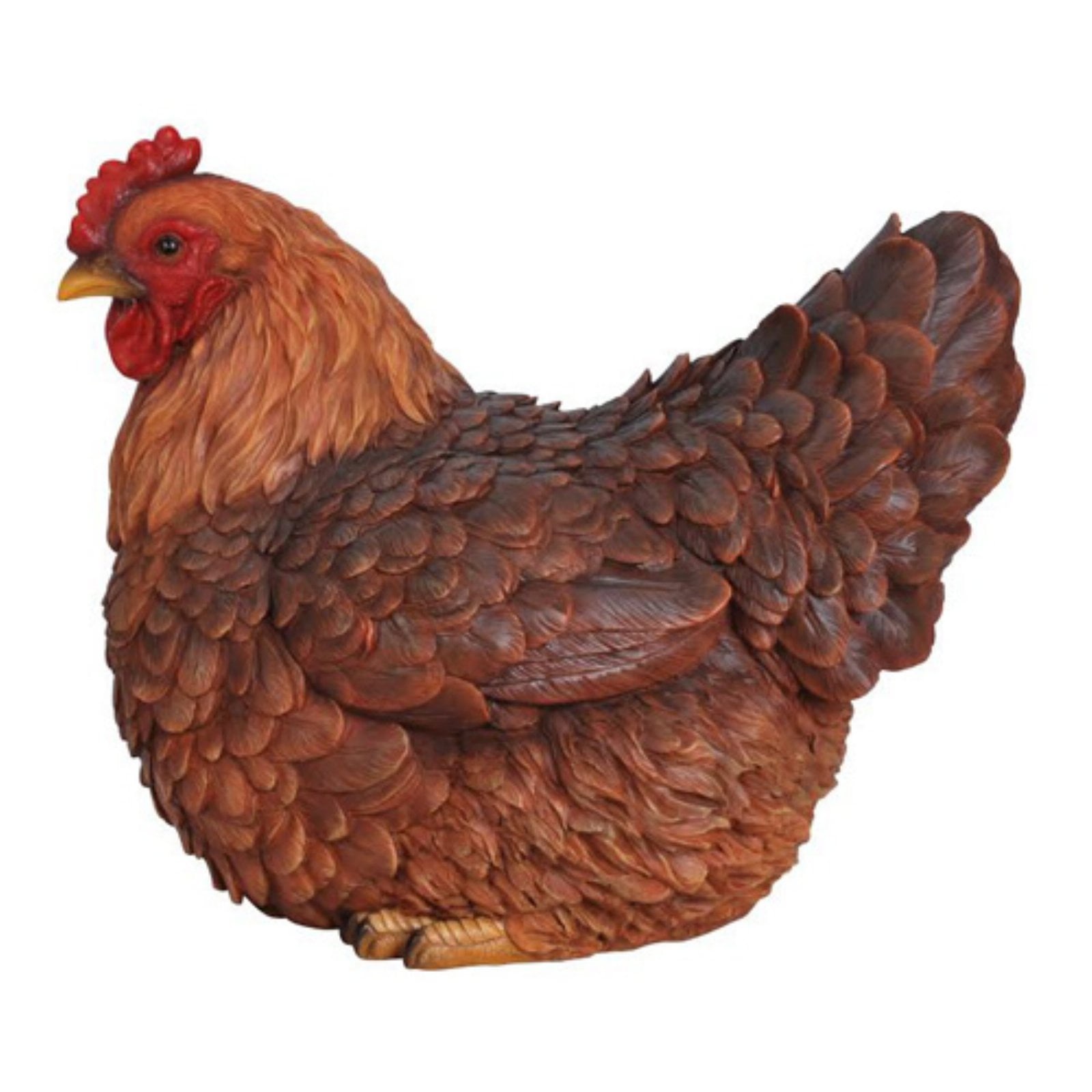 Hi-Line Gift Ltd. Squatting Hen Indoor/Outdoor Statue - Walmart.com