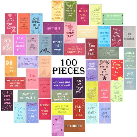 100 Pieces Motivational Quote Cards Assorted Inspirational Cards Mini ...
