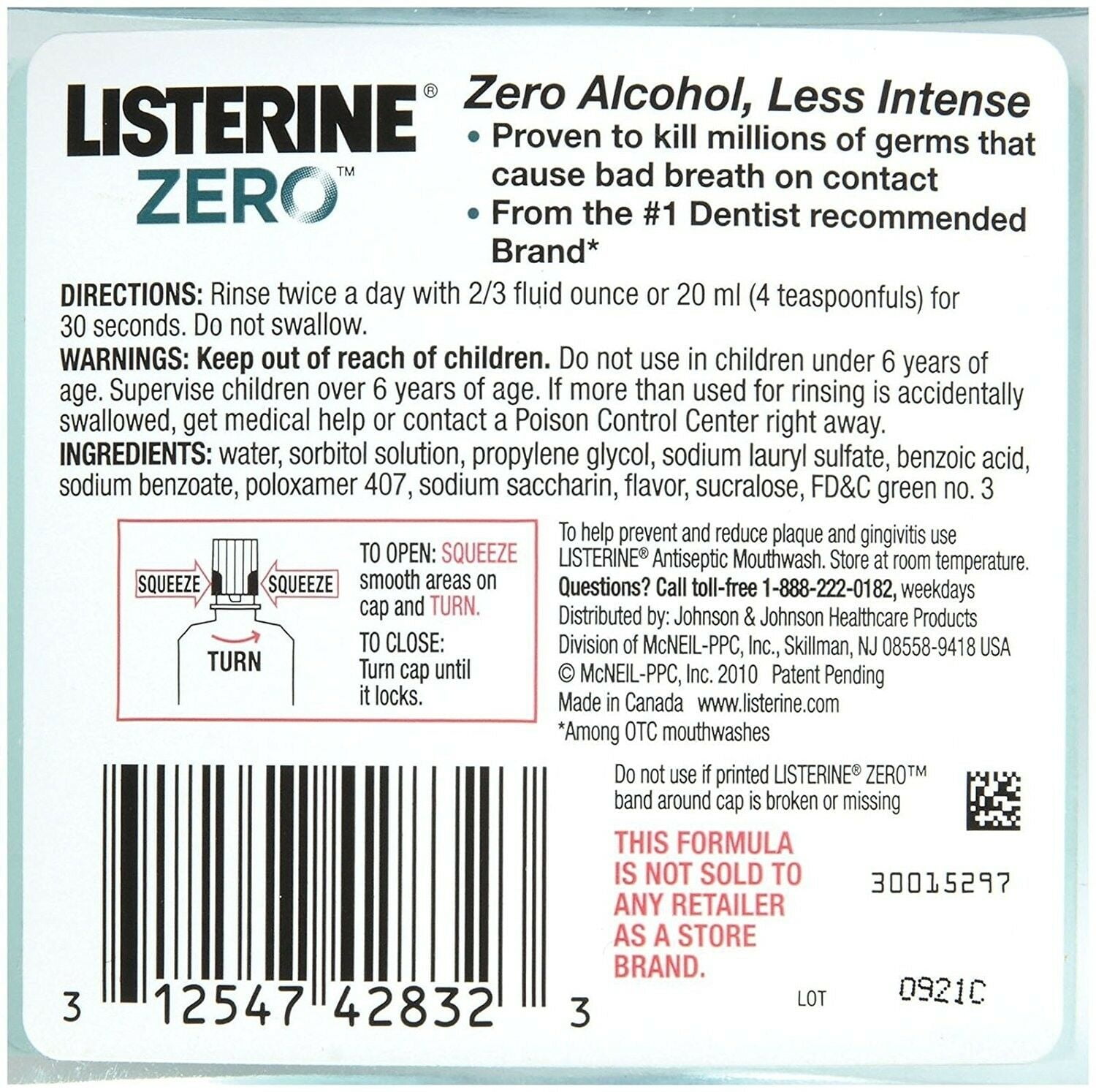 Listerine Label