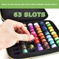 63 Slot Bobbins Organizer Case, Sewing Thread Spools Organizer for ...