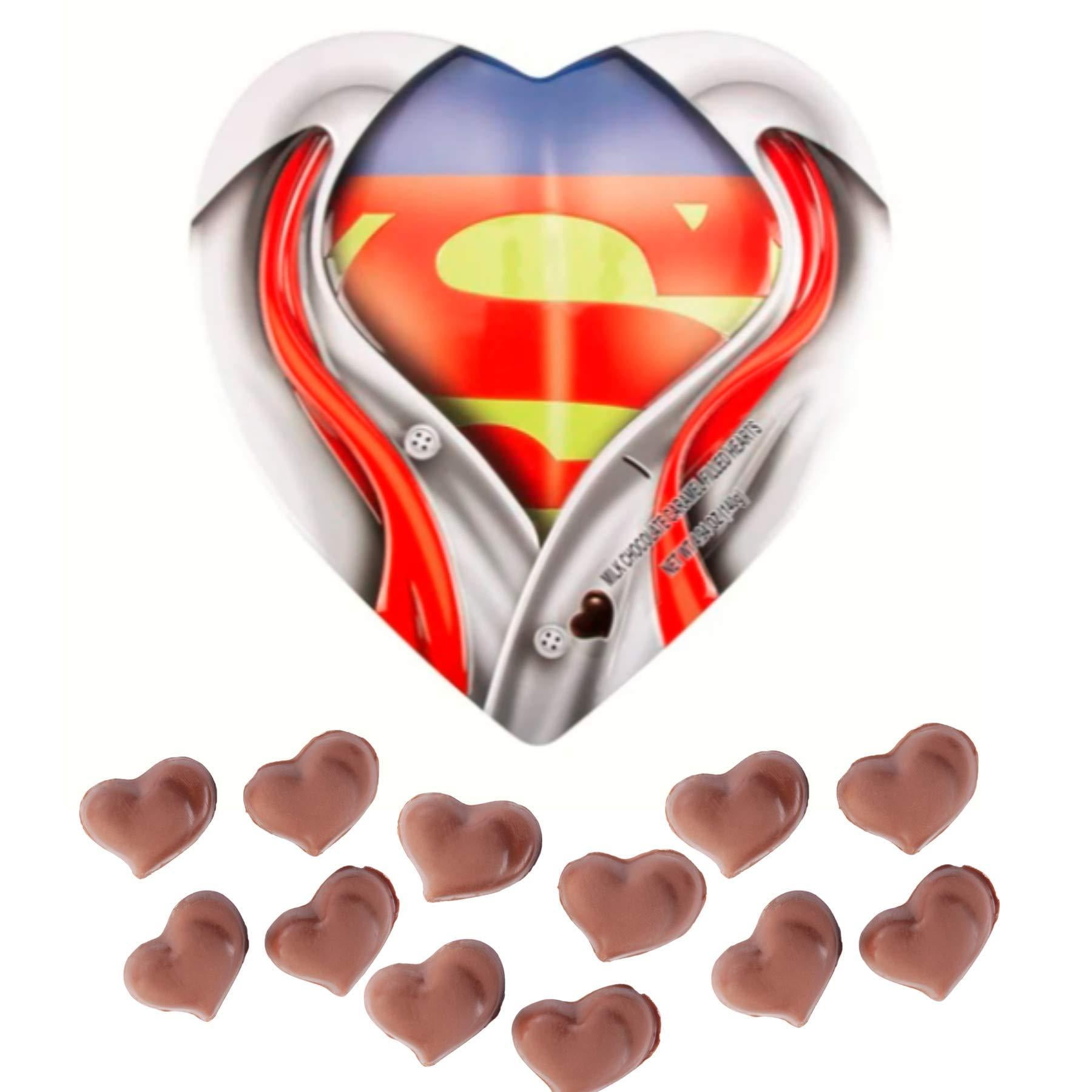 Superman Valentine's Day Candy Gift Set, Caramel Filled Milk Chocolates ...