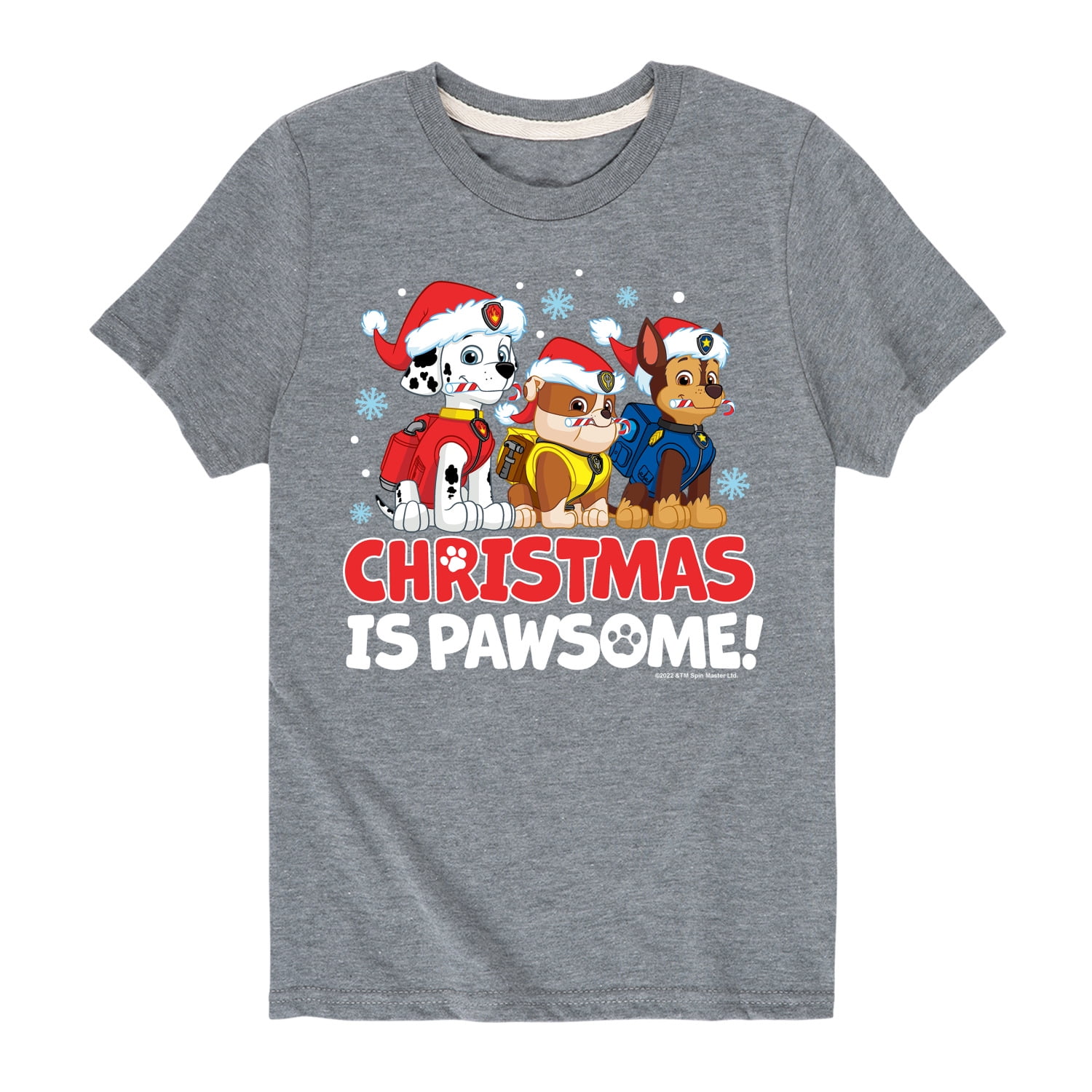 Paw Patrol - Christmas Is Pawsome - Toddler And Youth Short Sleeve ...