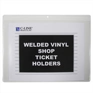 C-Line Clear Vinyl Shop Ticket Holder, Both Sides Clear, 15", 8 1/2 x ...