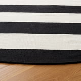 SAFAVIEH Montauk Saranna Geometric Cotton Area Rug, Black/Ivory, 9' x 9 ...