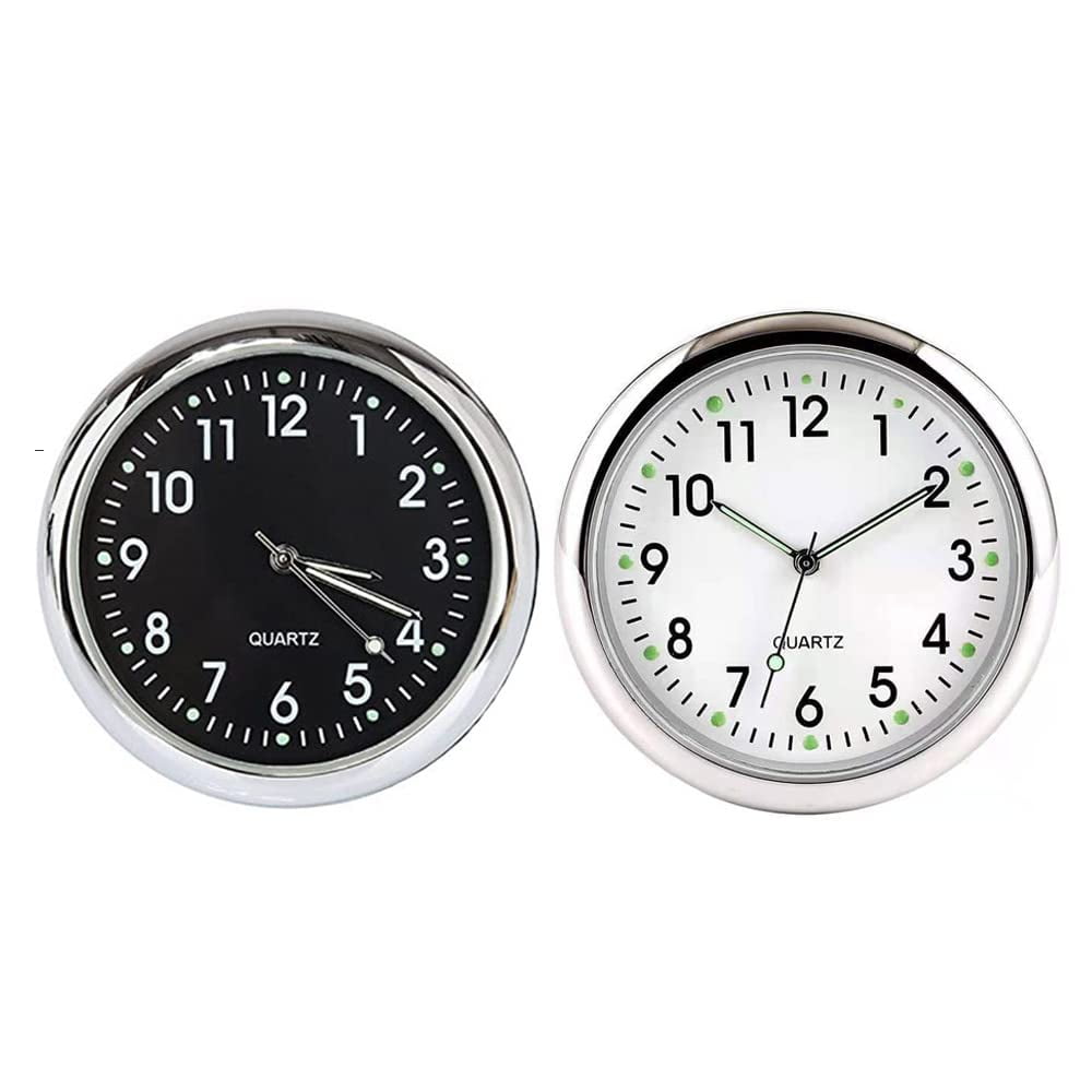 2 Pack Car Clock, Mini Quartz Analog Car Dashboard Time Vented Stick ...