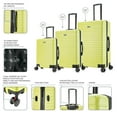 InUSA Deep 3-Piece Hardside Luggage Sets with Spinner Wheels, Handle ...