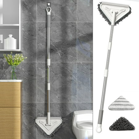 SuoKom Triangles Mop With Squeegee,2 In 1 Shower Squeegee,59‘’ Window ...