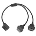 3pcs 50cm Y Style OBDII Adapter Splitter Cable Male to Dual Female OBD2 ...