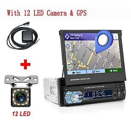 Hikity 1 Din Retractable Car Radio Mp3 Player 7"hd Universal Car Stereo ...