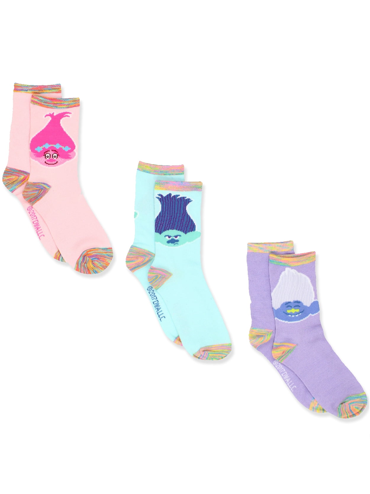Trolls - Trolls Girl's and Women's 3 pack Crew Socks TP030GCC - Walmart ...