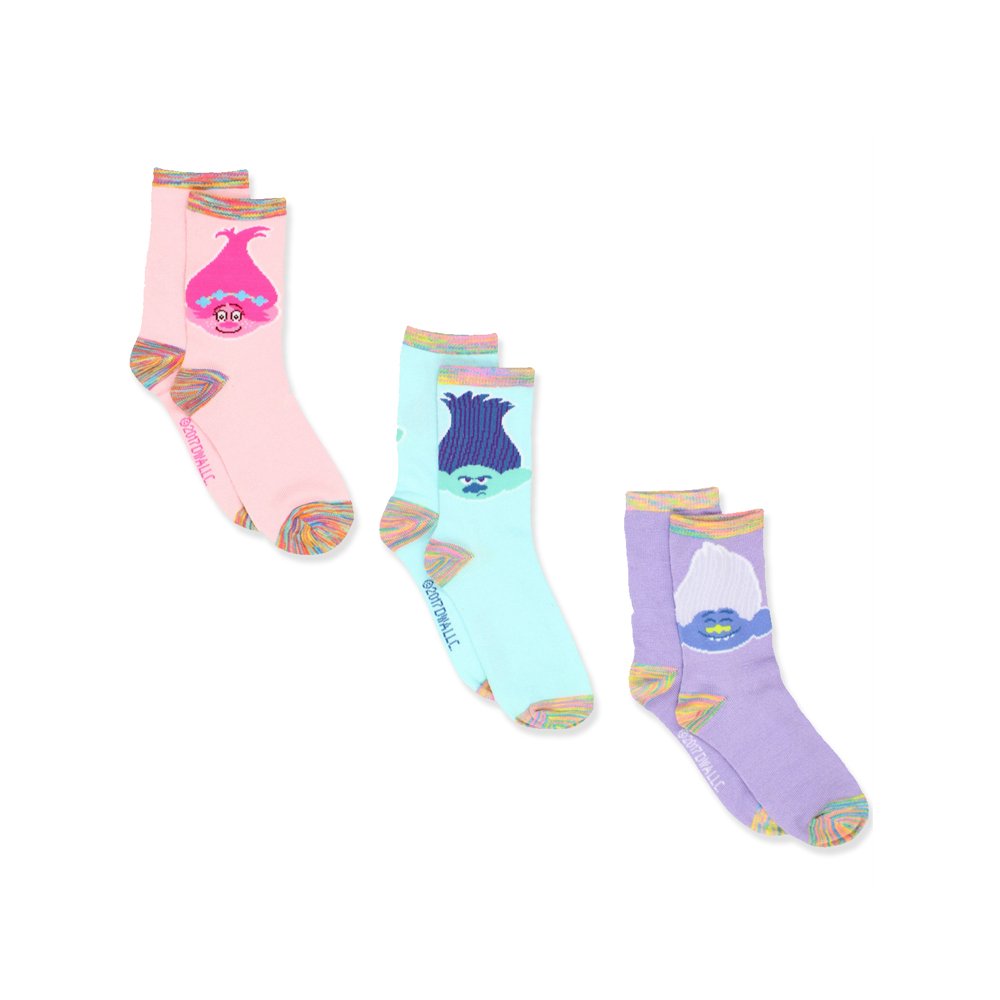 Trolls - Trolls Girl's and Women's 3 pack Crew Socks TP030GCC - Walmart ...