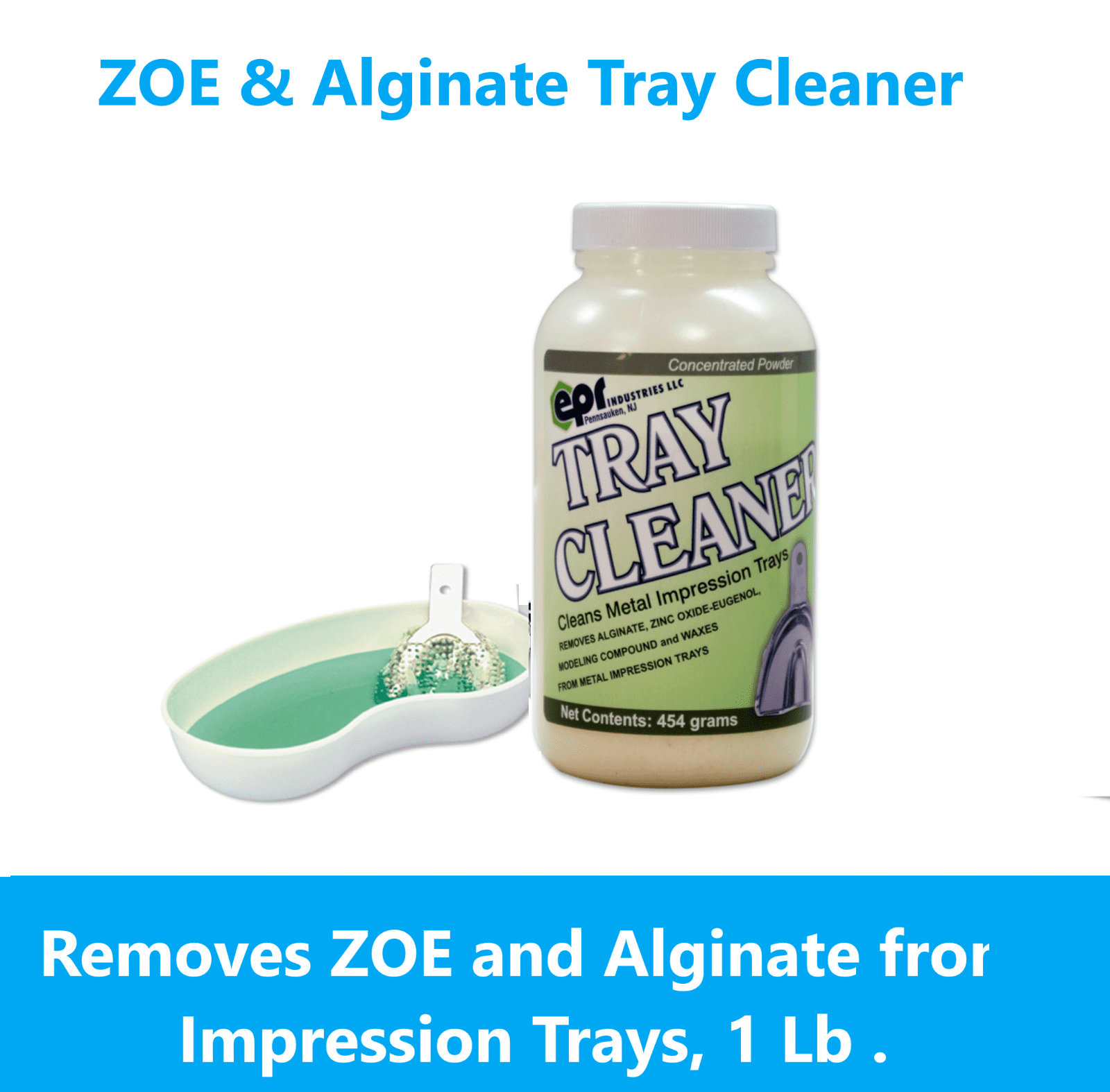 ZOE, Alginate Remover & Tray Cleaner Granules for Easy Alginate Clean ...