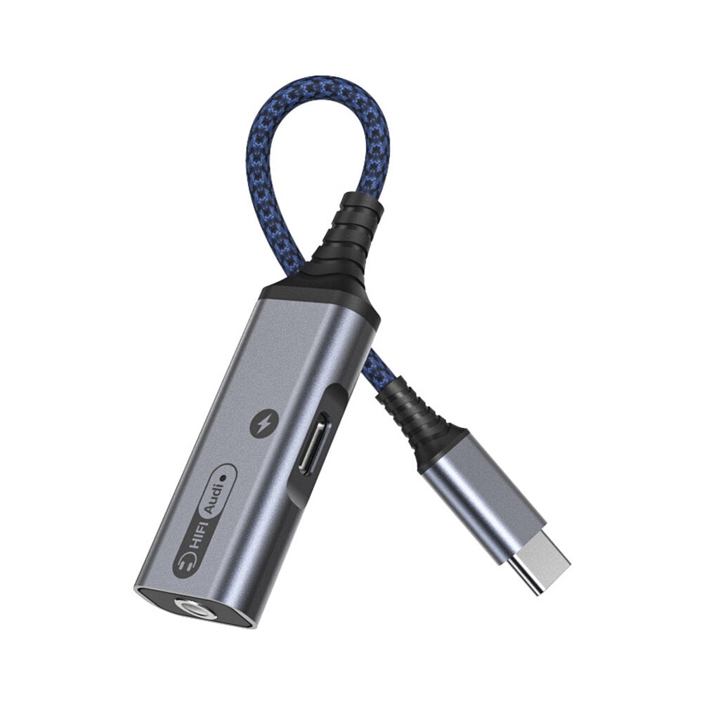 USB Type-c Converter 60W Charging Device Headphone Audio Adapter ...
