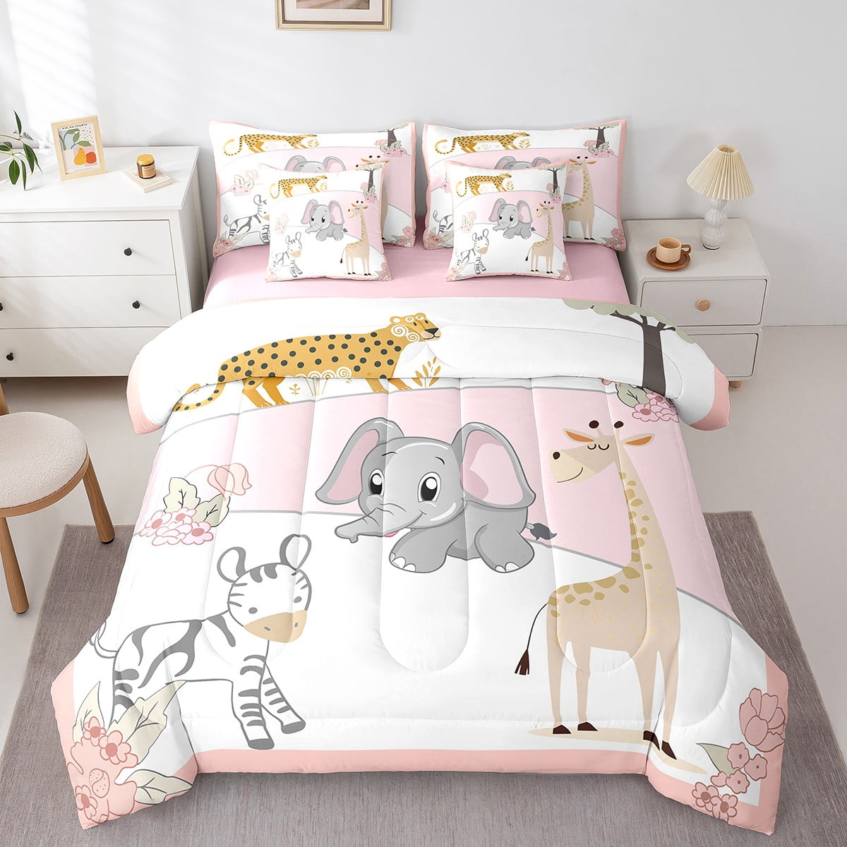 Click here for Erosebridal Elephant Giraffe Bed In A Bag Twin Siz... prices