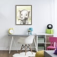 Stupell Industries Jungle Friends Baby Elephant Brown Framed Floater ...