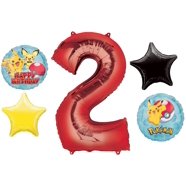 Pokemon GO Balloon Bouquet 1st Birthday 5 pcs - Party Supplies ...