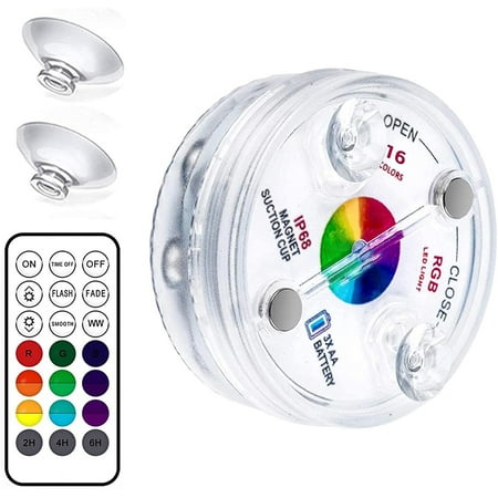 Submersible LED Lights Battery Powered Underwater Pond Lamp Remote ...