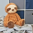 Spark Create Imagine Large Plush Sloth 14.5 Brown Super-Soft Cuddly ...