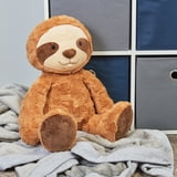 Spark Create Imagine Large Plush Sloth 14.5 Brown Super-Soft Cuddly ...