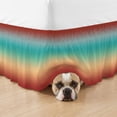 Bohemian Gradient Red Bed Skirt 16 Inch Drop, Modern Minimalist Green ...