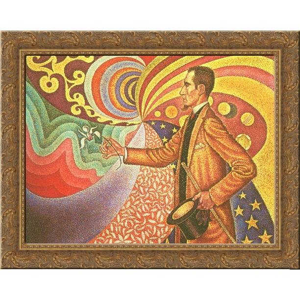 Portrait of Felix Feneon 24x20 Gold Ornate Wood Framed Canvas Art by ...