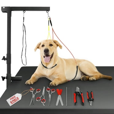 Petbobi Adjustable Dog Grooming Arm with Clamp and Loop for Trimming ...