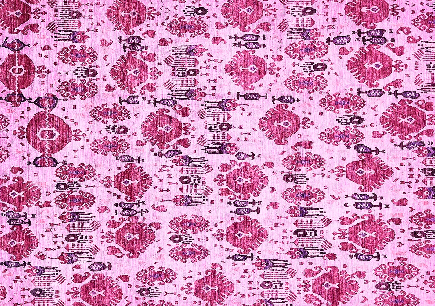 Ahgly Company Indoor Rectangle Abstract Pink Modern Area Rugs, 2' x 5 ...